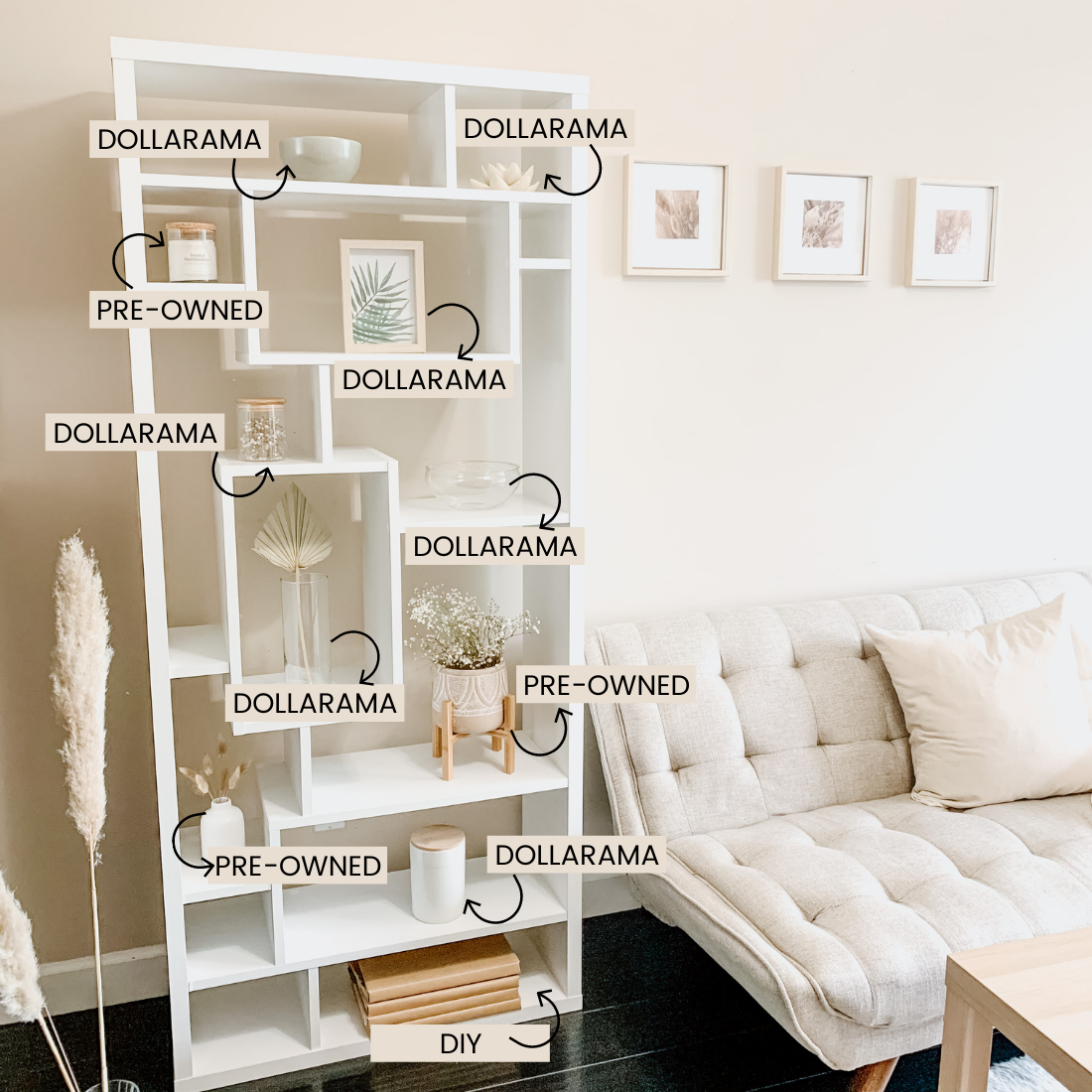 3 Affordable Shelf Styling Tips | Lynn Mumbing Mejia