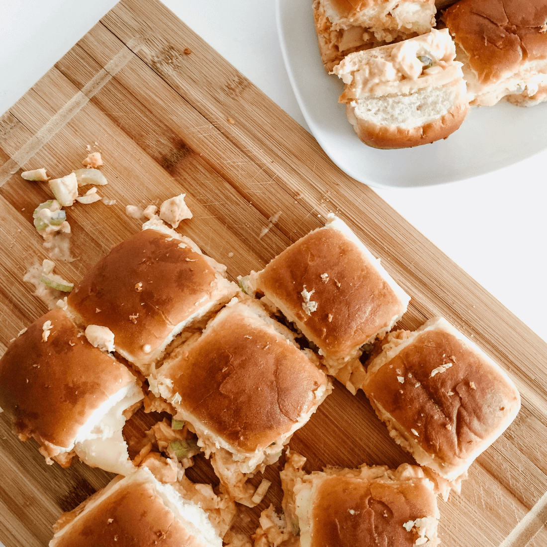 Simple Buffalo Chicken Sliders | Lynn Mumbing Mejia