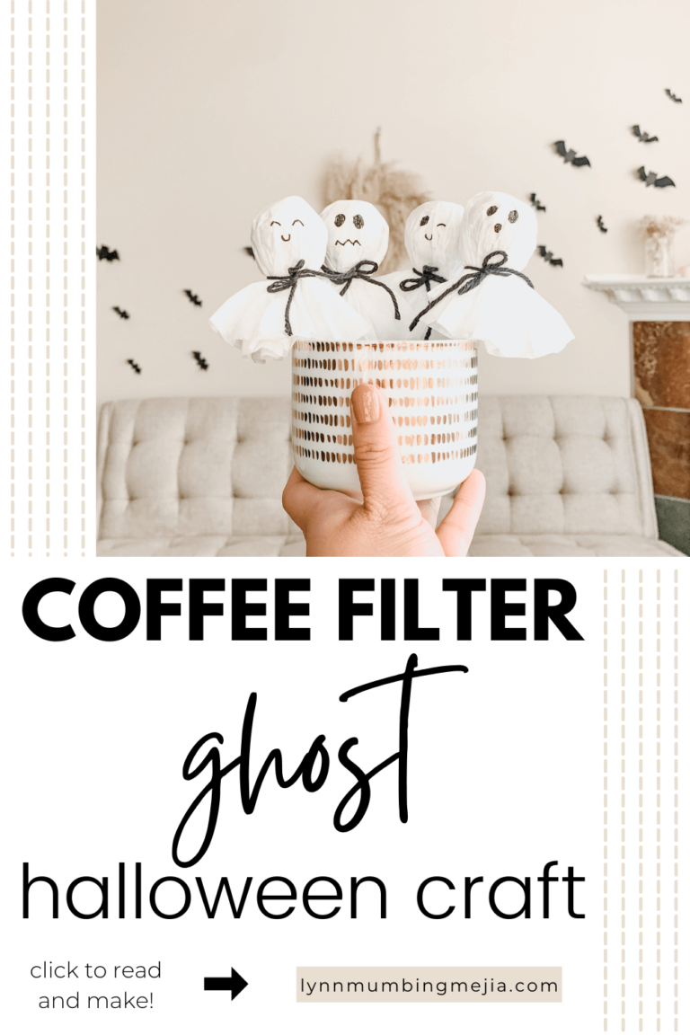 Coffee Filter Ghosts Halloween Craft | Lynn Mumbing Mejia
