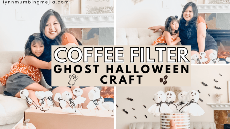Coffee Filter Ghosts Halloween Craft | Lynn Mumbing Mejia
