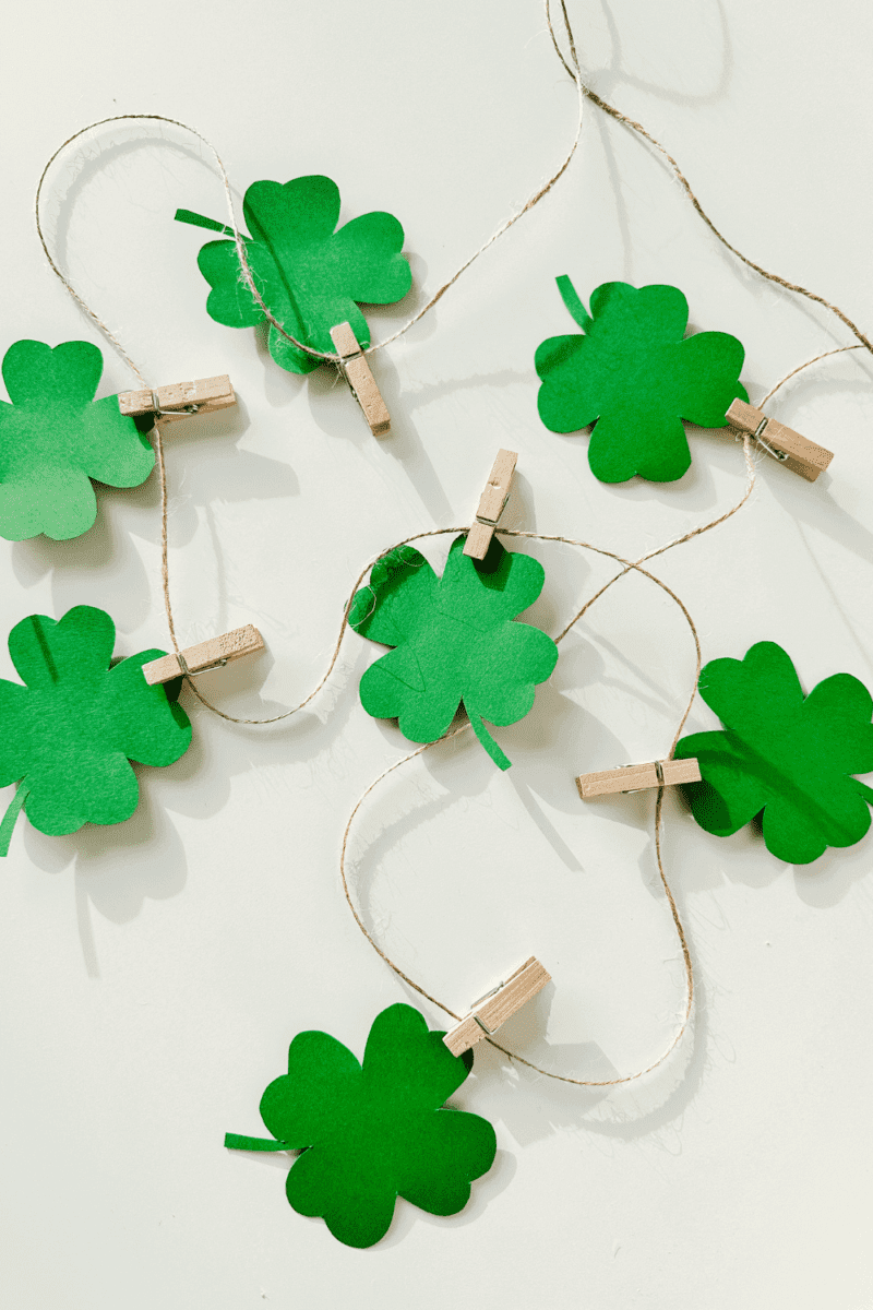 St. Patrick's Day Paper Clover Garland | Lynn Mumbing Mejia