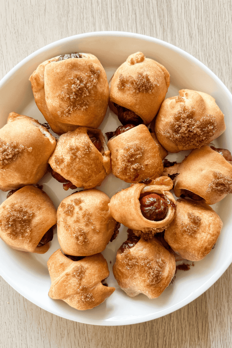 Easy Brown Sugar Bacon Pigs In A Blanket | Lynn Mumbing Mejia