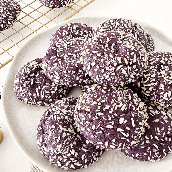 Coconut Ube Cookies | Lynn Mumbing Mejia